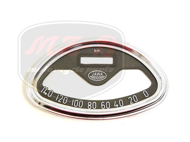 JAWA 360 TACHOMETER GLAS+ABDECKUNG /140 KM/H/